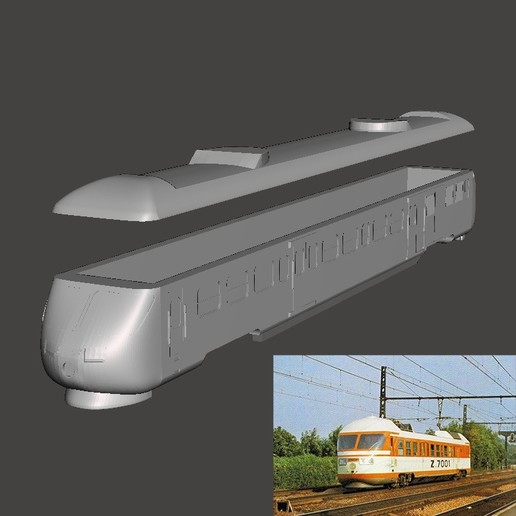 Télécharger fichier impression 3D Z-7001 de la SNCF ・ Cults