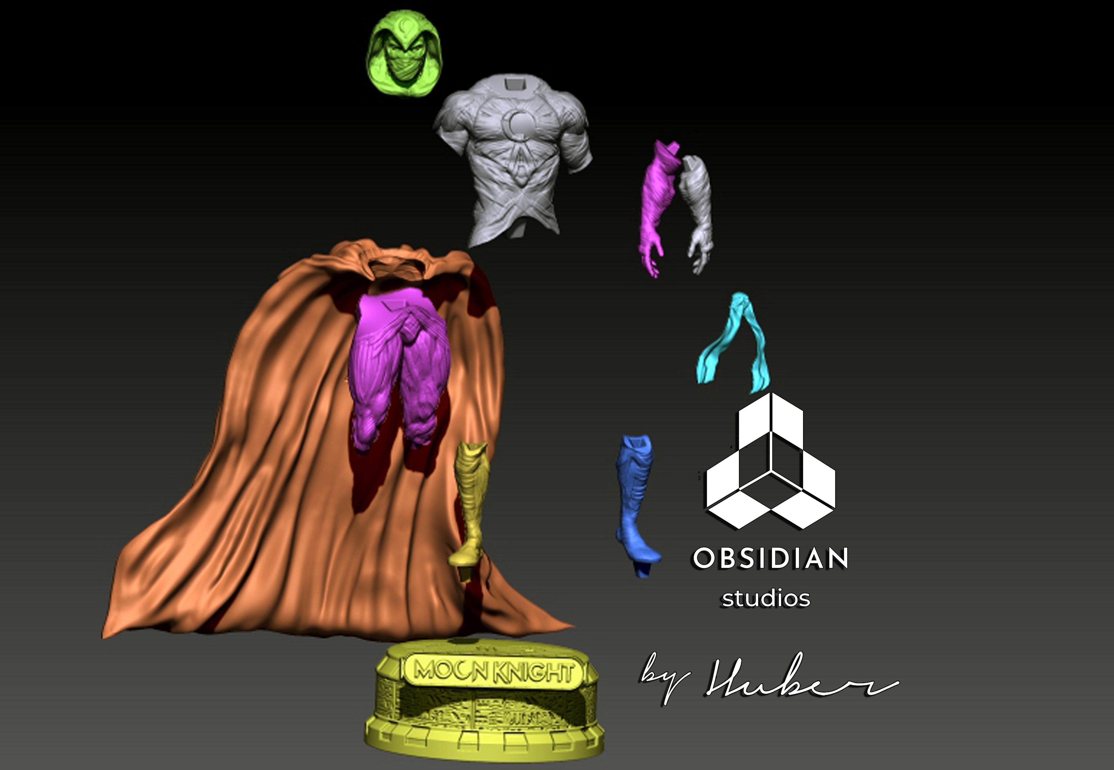 3D file Moon knight・Template to download and 3D print・Cults