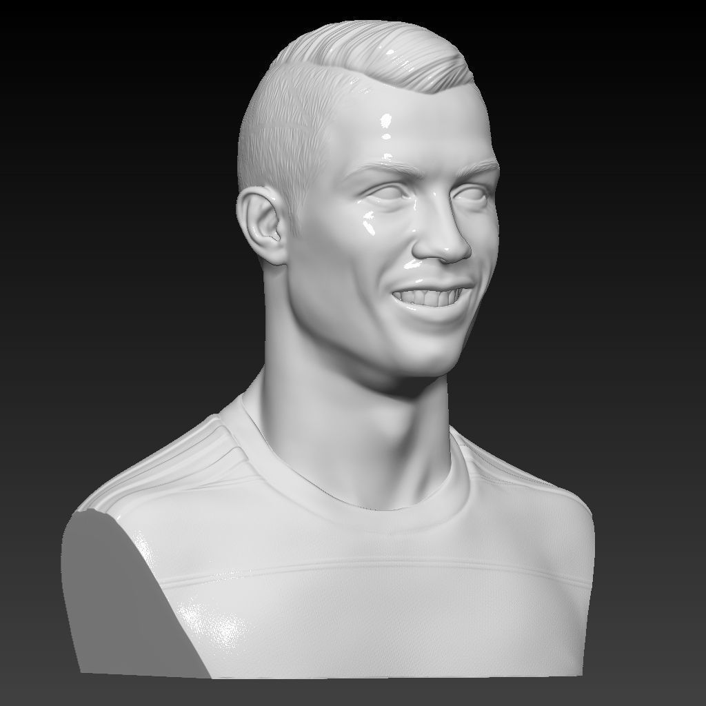 STL file Ronaldo bust 3D print ready・3D print design to download・Cults