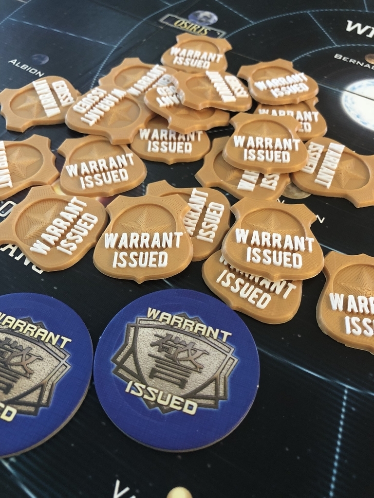 Free 3D file Firefly The Game - Warrant Issued tokens・Design to ...