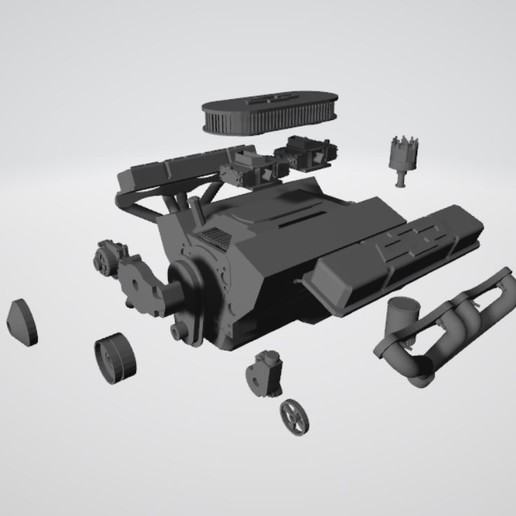 Download 3D printing designs V8 chevrolet 1/10 ・ Cults