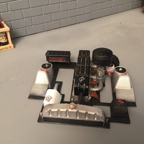 Download STL file Engine bay 1/10 6-cylinder petrol • Template to 3D ...