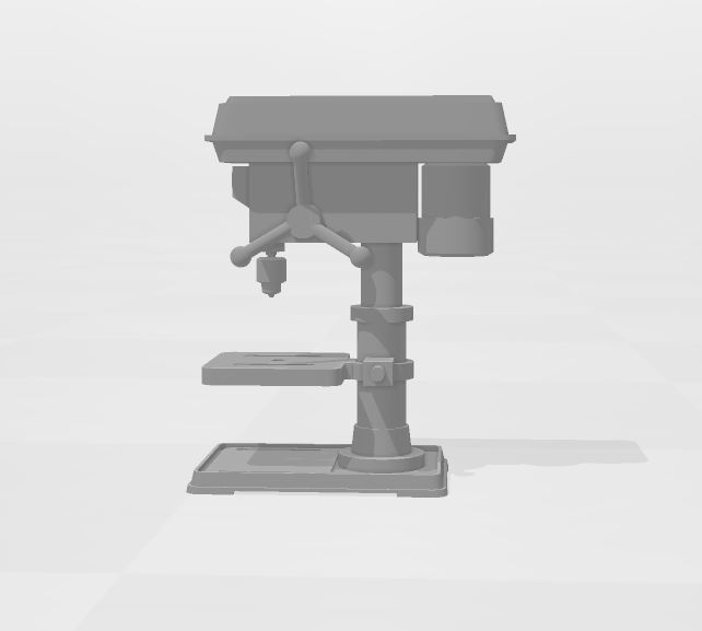 STL file Small drill with column 1/10・3D printable design to download・Cults