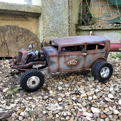 Download STL Fury road hotrod bodyshell 1/10 ・ Cults