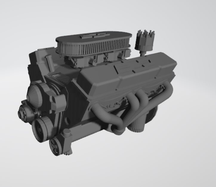 Download STL file V8 chevrolet 1/10 • 3D printer template ・ Cults