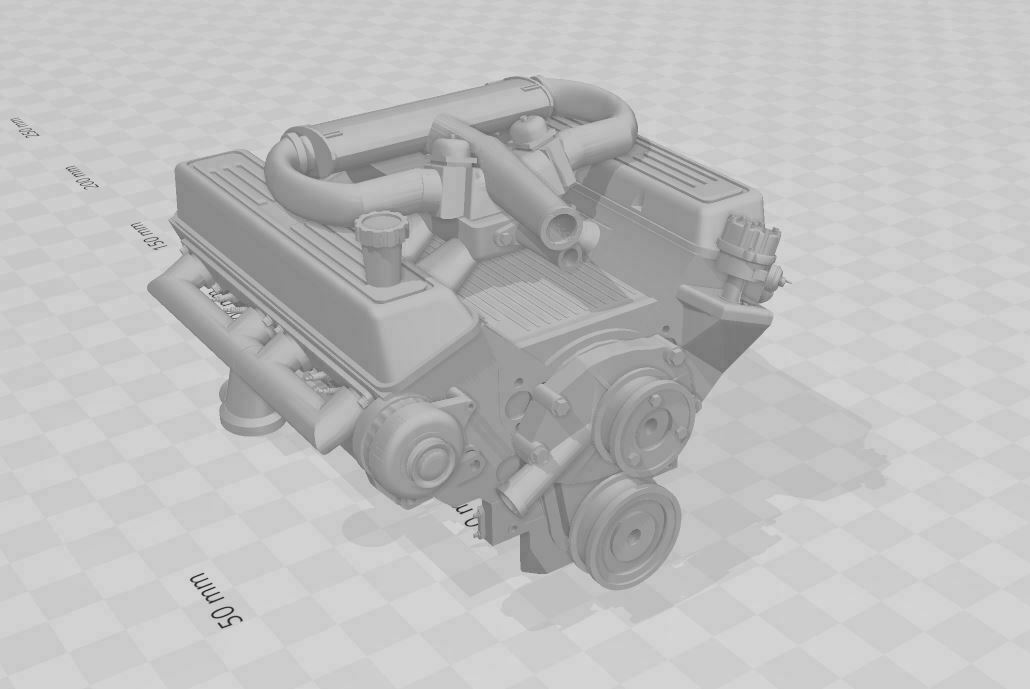 STL file V8 RANGE ROVER classic 1/10 engine for RC (cover 540) 🌆・3D ...