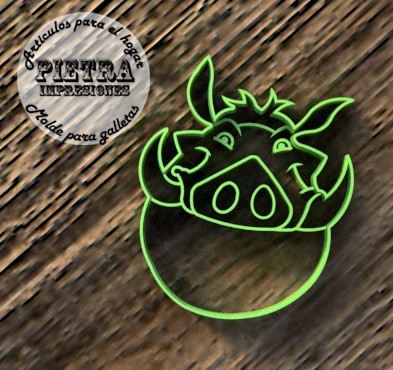 STL file KING LION COOKIE CUTTER (PUMBA) 🤴・3D printing design to ...