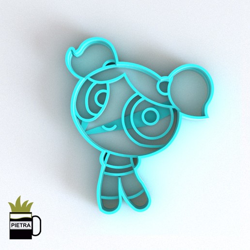 Download STL file BUBBLES POWERPUFF GIRLS FONDANT COOKIE CUTTER MODEL ...