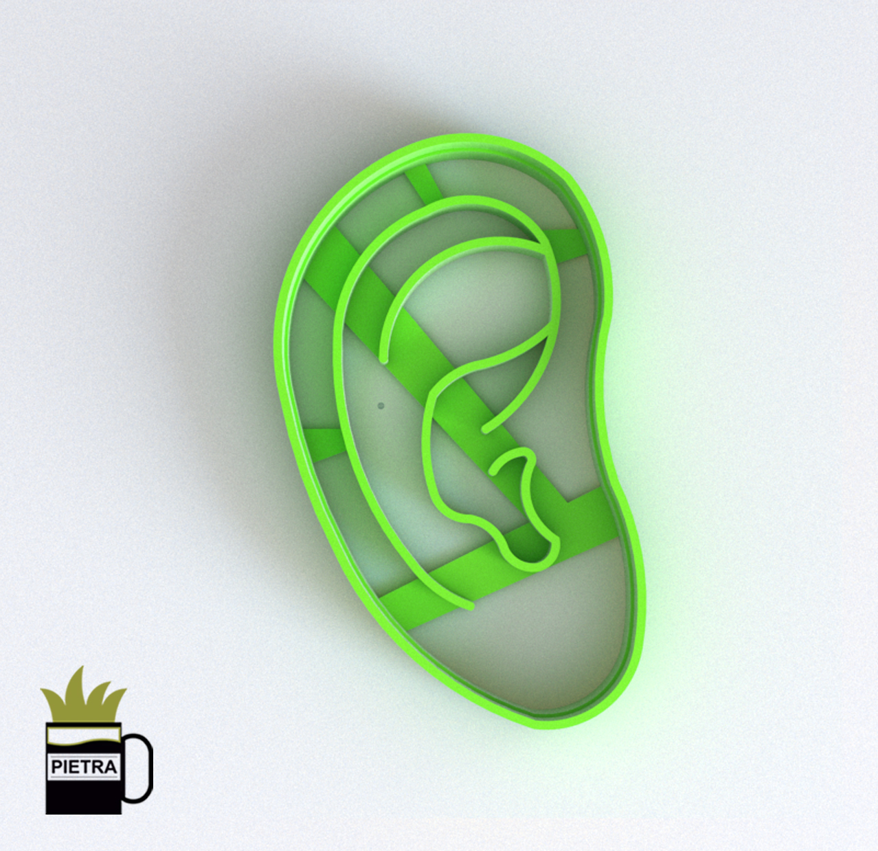 STL file HUMAN BODY EAR FONDANT COOKIE CUTTER MODEL 3D IMPRESSION・3D ...