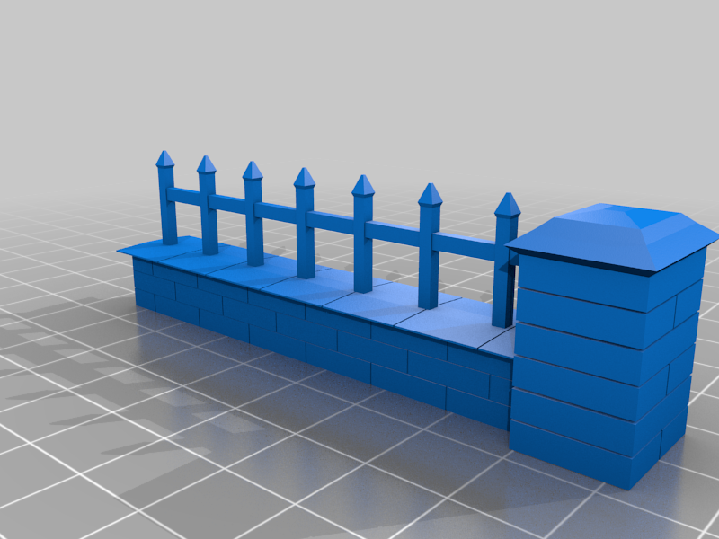 Free STL file stone wall with gate 28mm・3D printing design to download ...