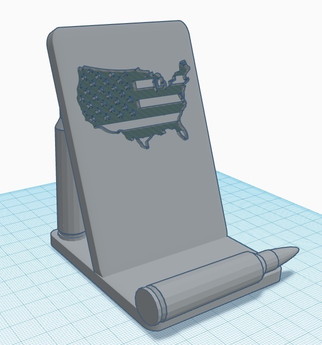 Free STL file USA-Bullet-phone-stand・3D print model to download・Cults