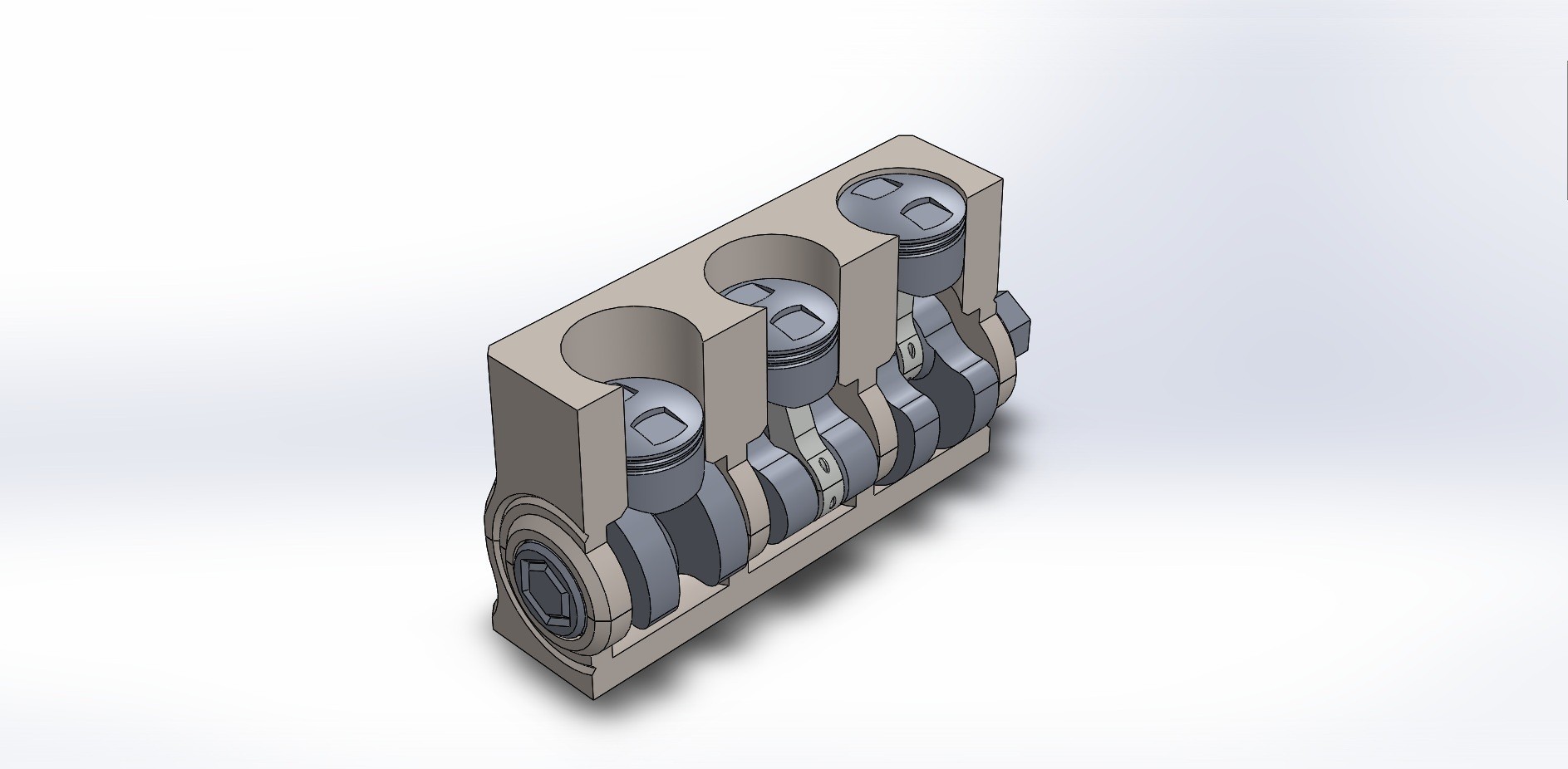 STL file Three-Cylinder Engine 🚗・3D printable model to download・Cults