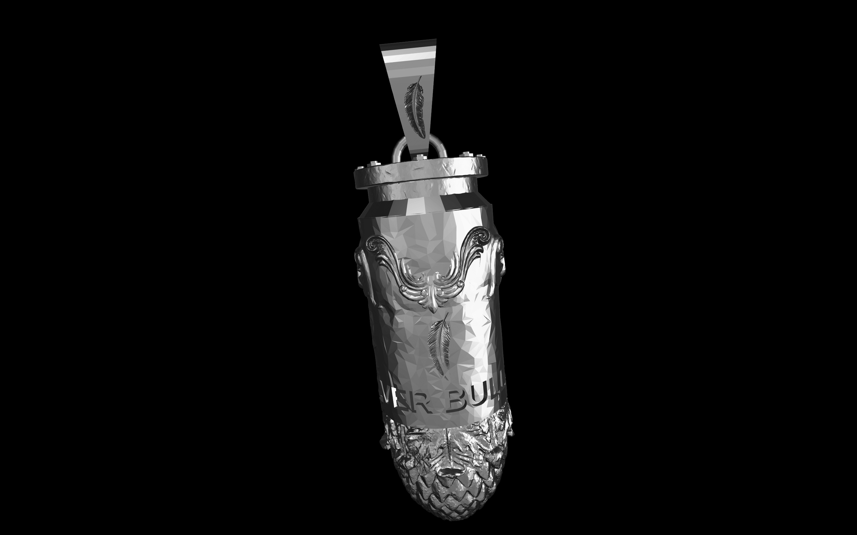 STL file PENDANT - SILVER BULLET・3D printer design to download・Cults