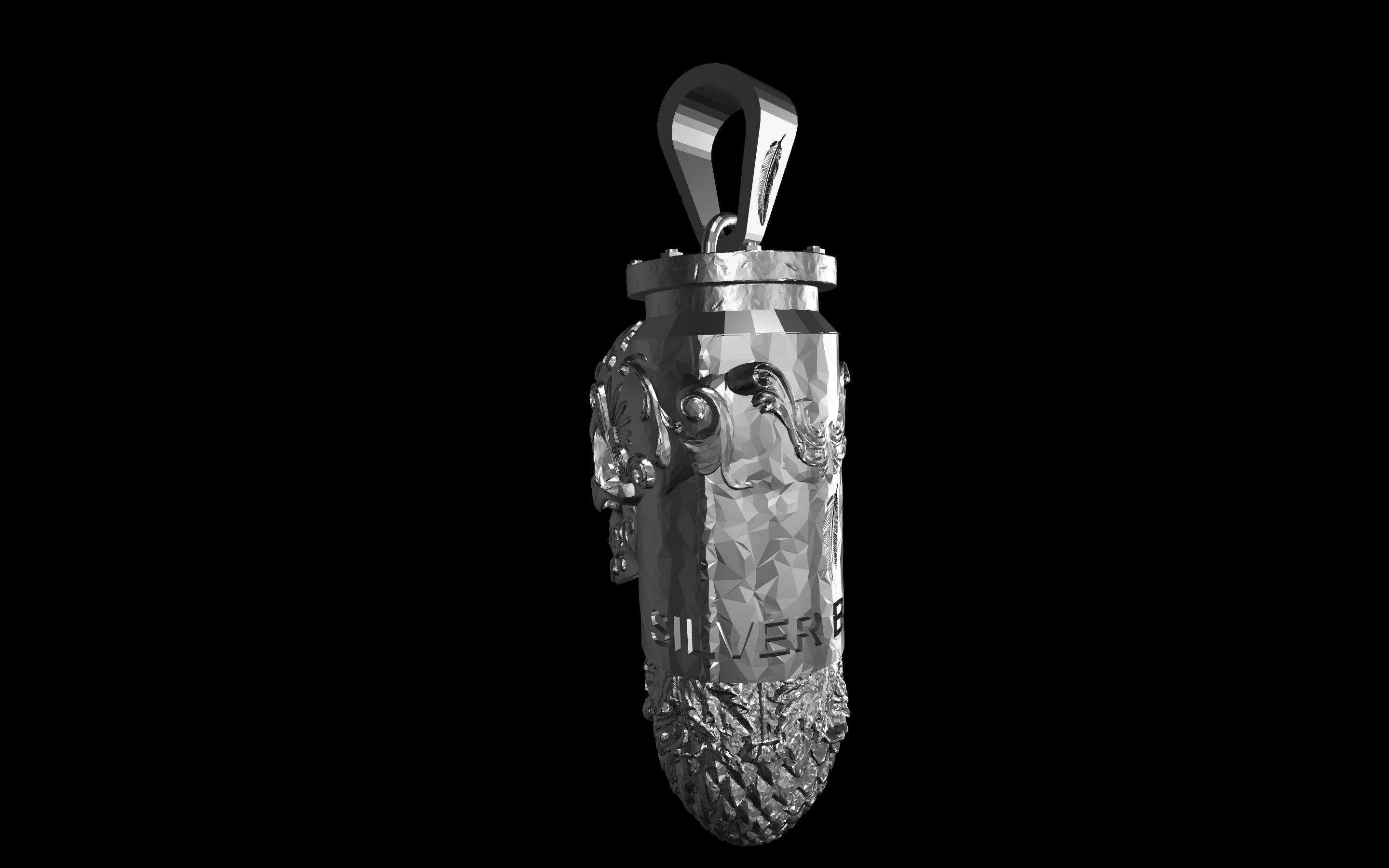 STL file PENDANT - SILVER BULLET・3D printer design to download・Cults