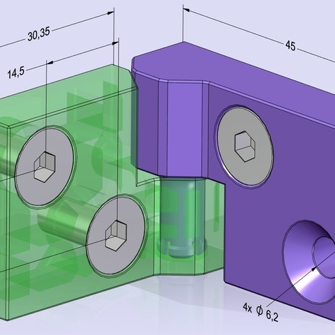 Download free STL file One-Way Hinge • 3D printable model ・ Cults