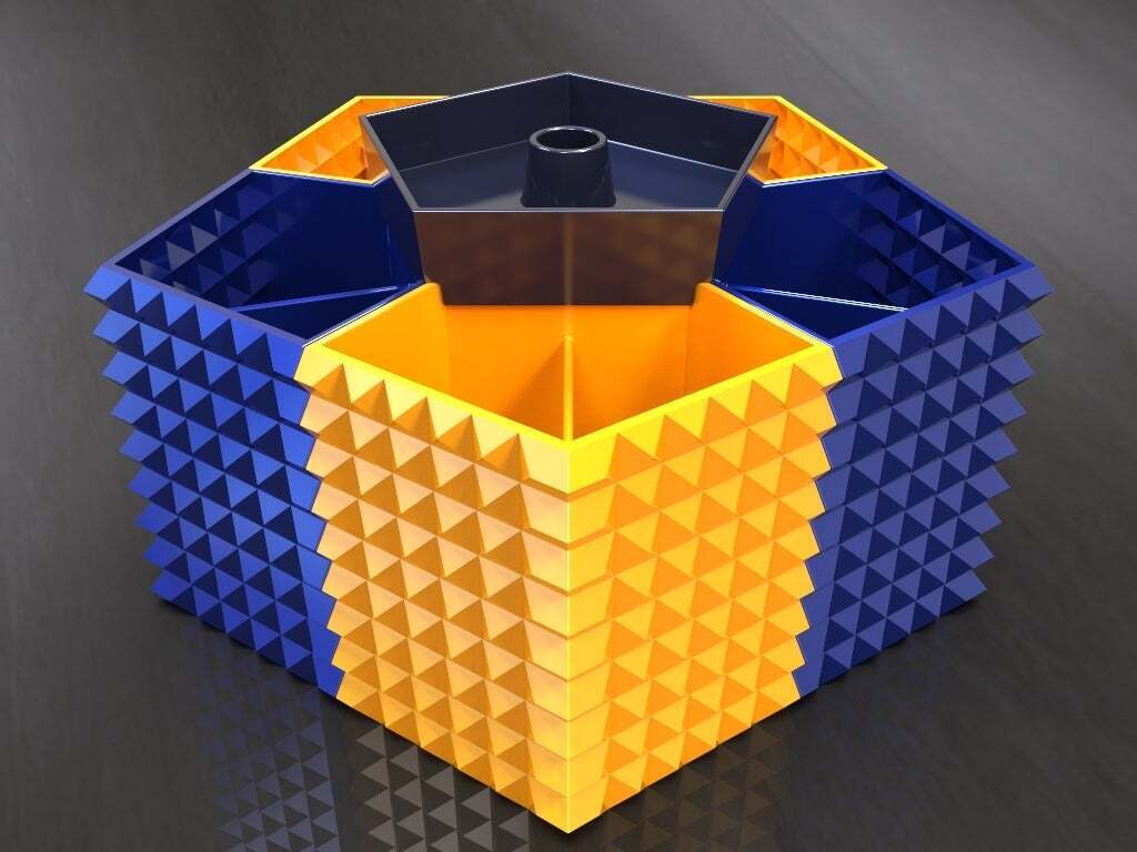 STL file Pentagon Pen Holder・3D printing idea to download・Cults