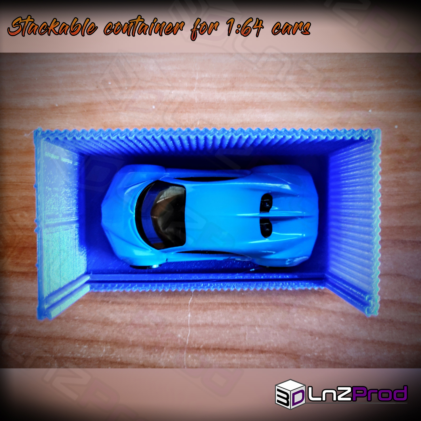 3D file Stackable container for 1:64 cars・3D print design to download・Cults
