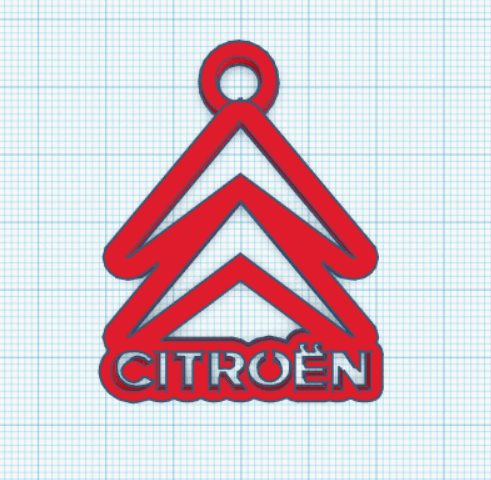 STL file Citroen key ring・3D printing idea to download・Cults