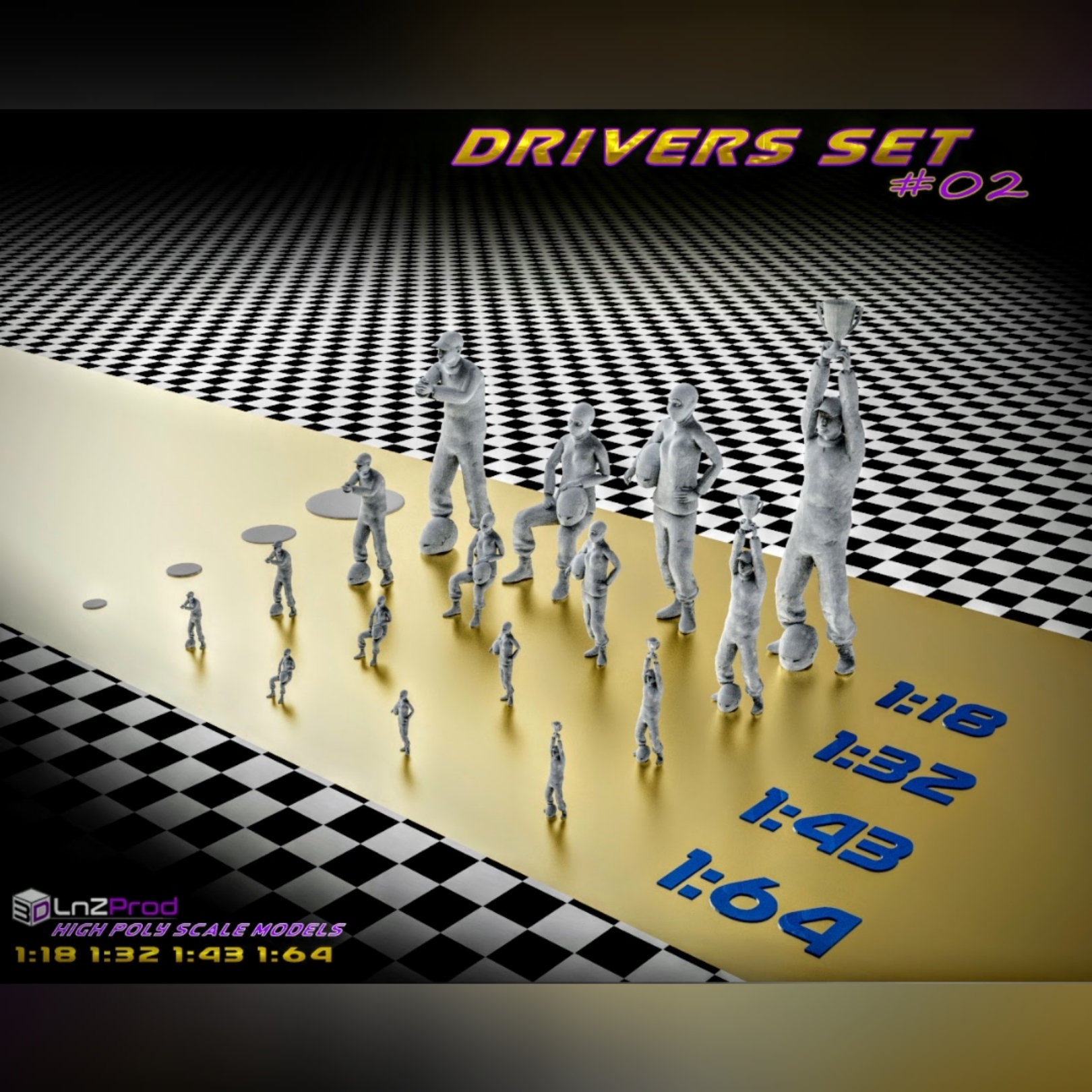 STL file Drivers set scale models #02・Model to download and 3D print・Cults