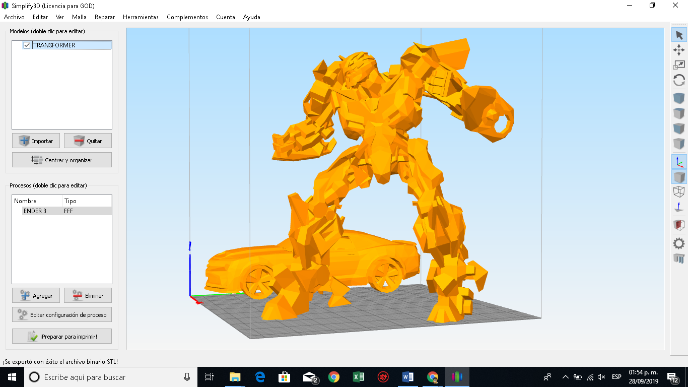 Free STL file TRANSFORMER MUSTANG・Template to download and 3D print・Cults