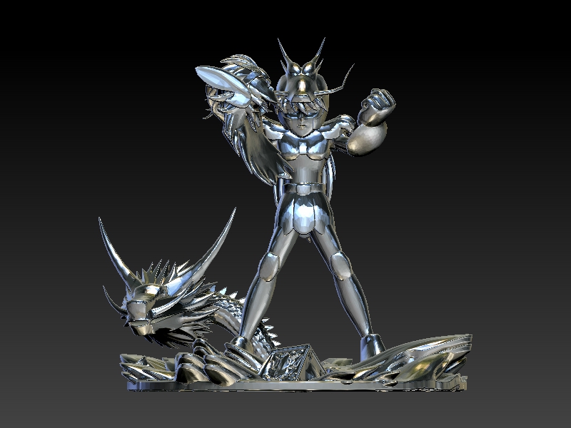 Archivo STL gratis DRAGON SHIRYU SAINT SEIYA VERSION CABEZONA・Diseño de ...