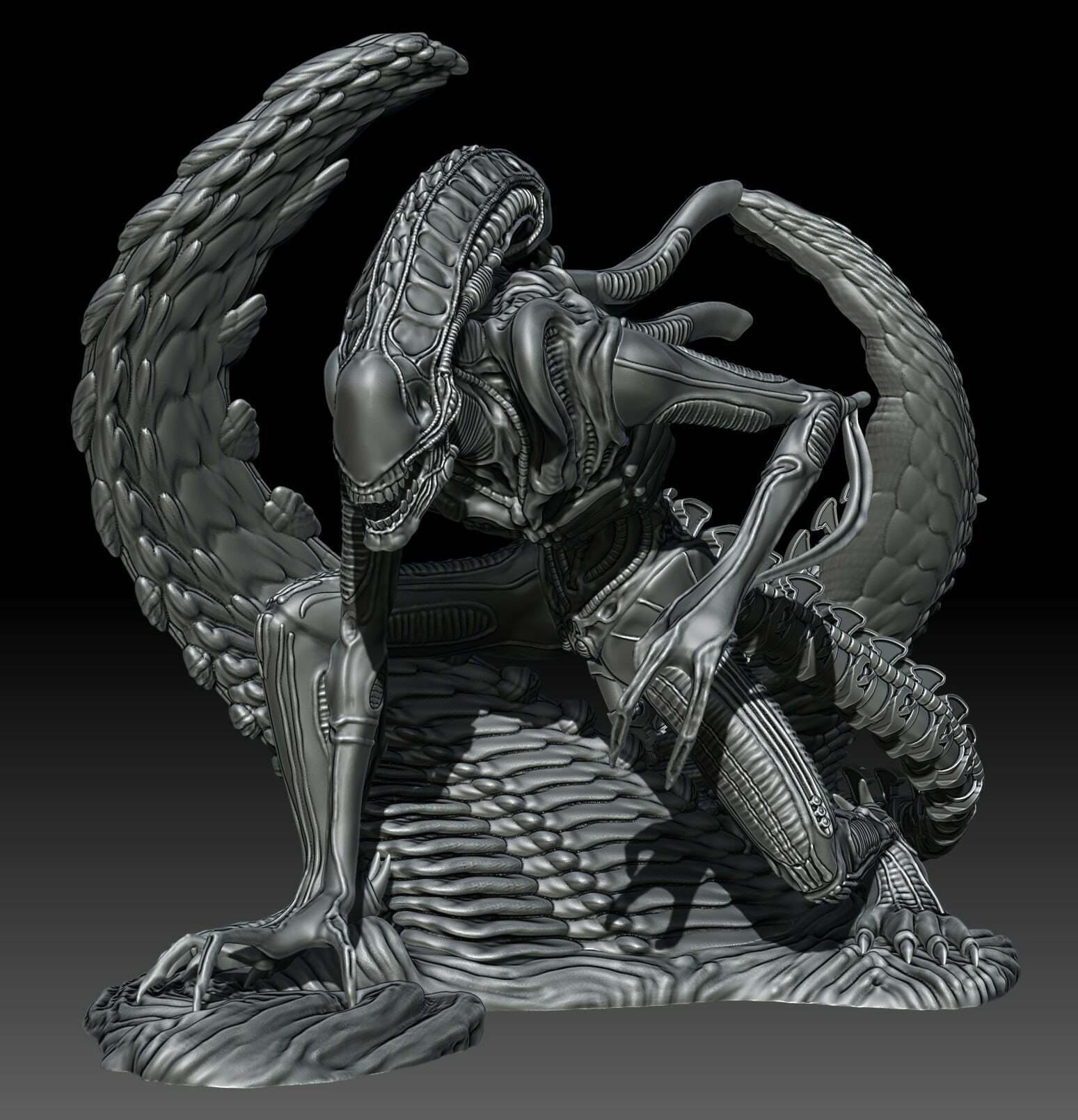 Файл STL Воинственный пришелец・Идея 3D-печати для скачивания・Cults