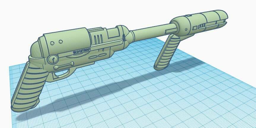 STL file 2000ad Judge Dredd Stub Gun 1:6 scale for ThreeA Figure・3D ...