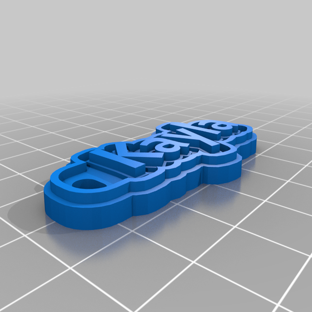 Free Stl File Kayla Keychain・3d Print Design To Download・cults