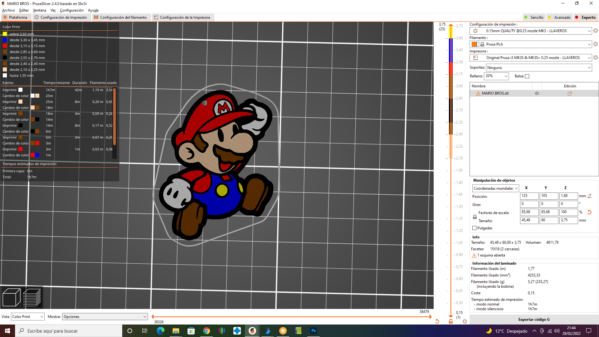 STL file Mario paper keychain・3D printer design to download・Cults