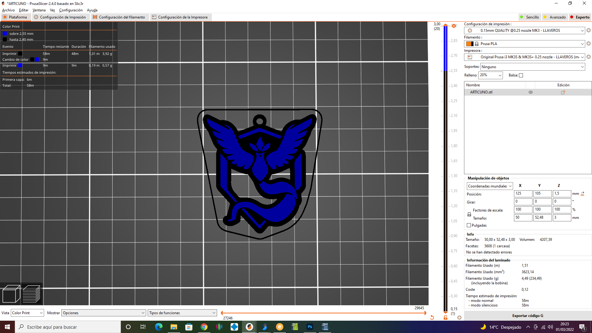 STL file Articuno legendary Pokémon keychain・3D printing template to ...