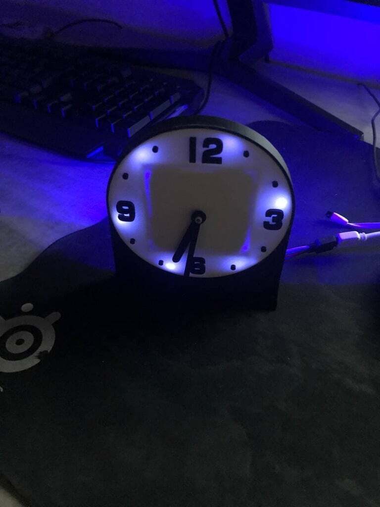 Free STL file Clock LED・3D printer design to download・Cults