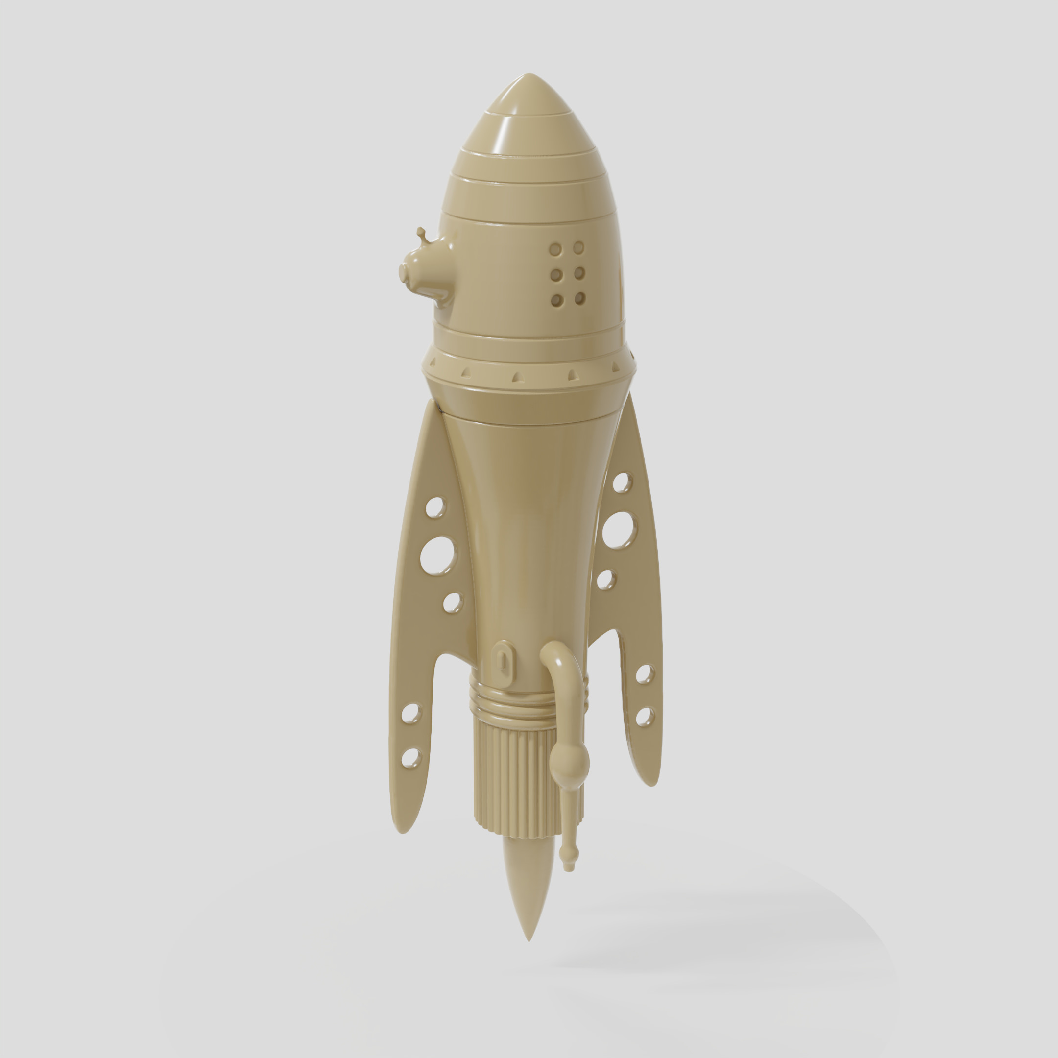 Free 3D file retro space rocket・Object to download and to 3D print・Cults