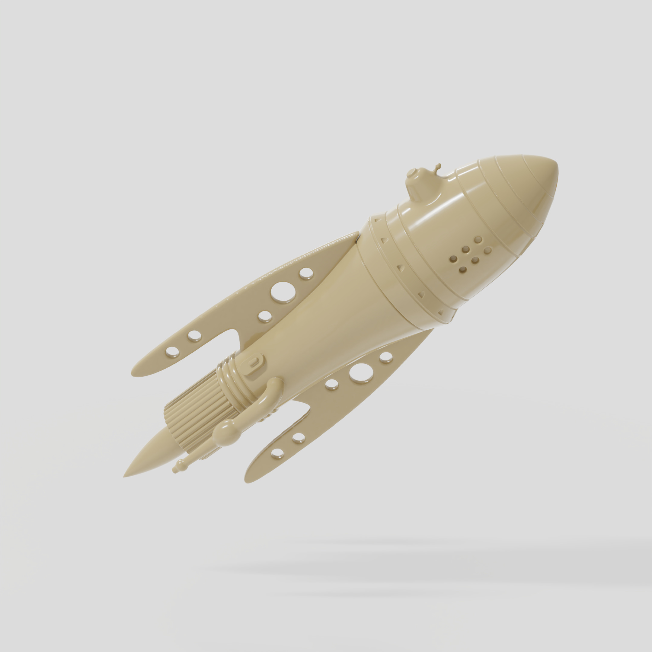 Free 3D file retro space rocket・Object to download and to 3D print・Cults