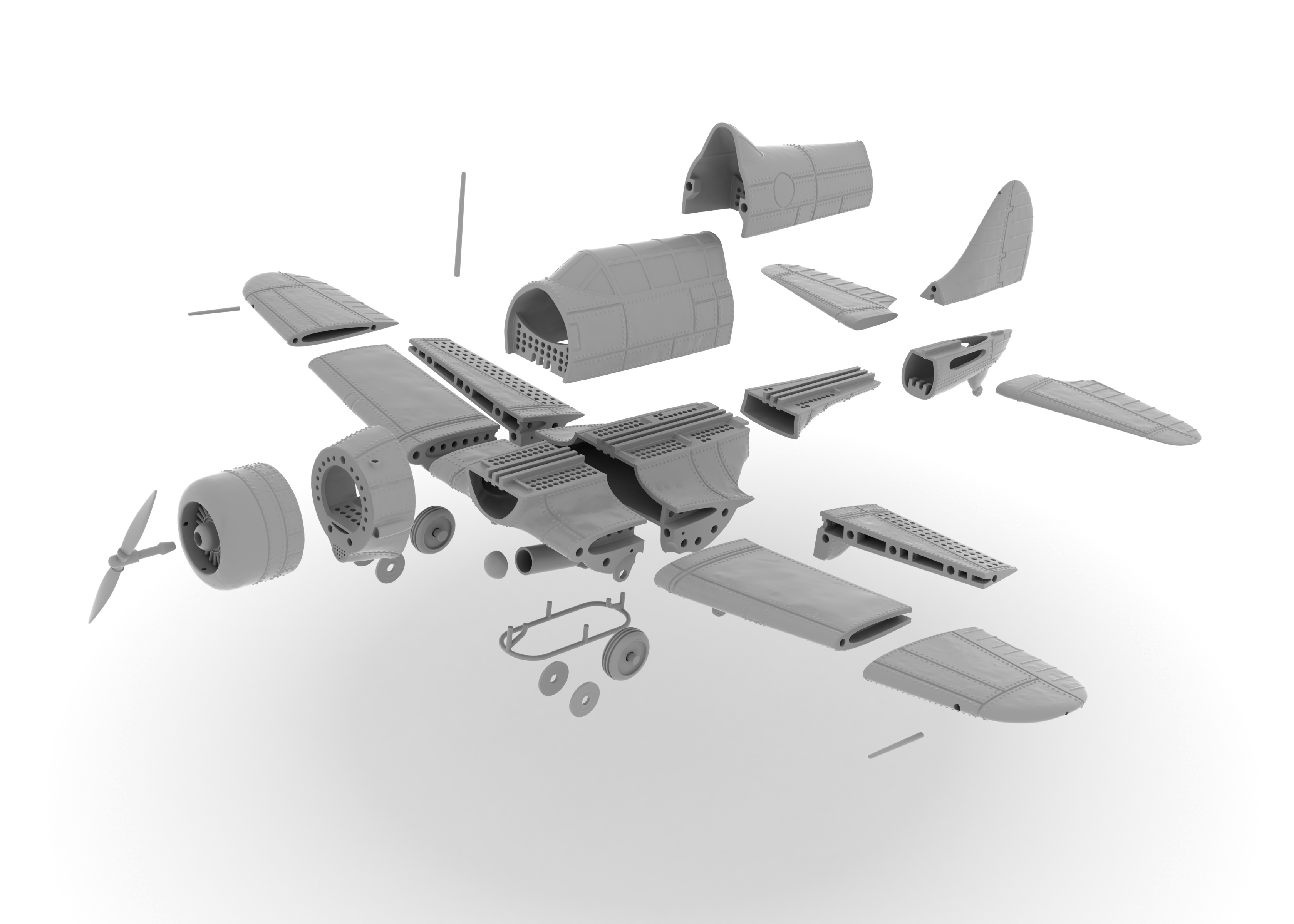 Free 3D file monoplane toy and model kit・3D printing idea to download・Cults