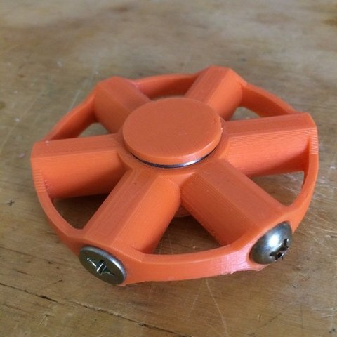 Download free STL file Fidget Spinner - 2 bearing, bolt weighted • 3D ...