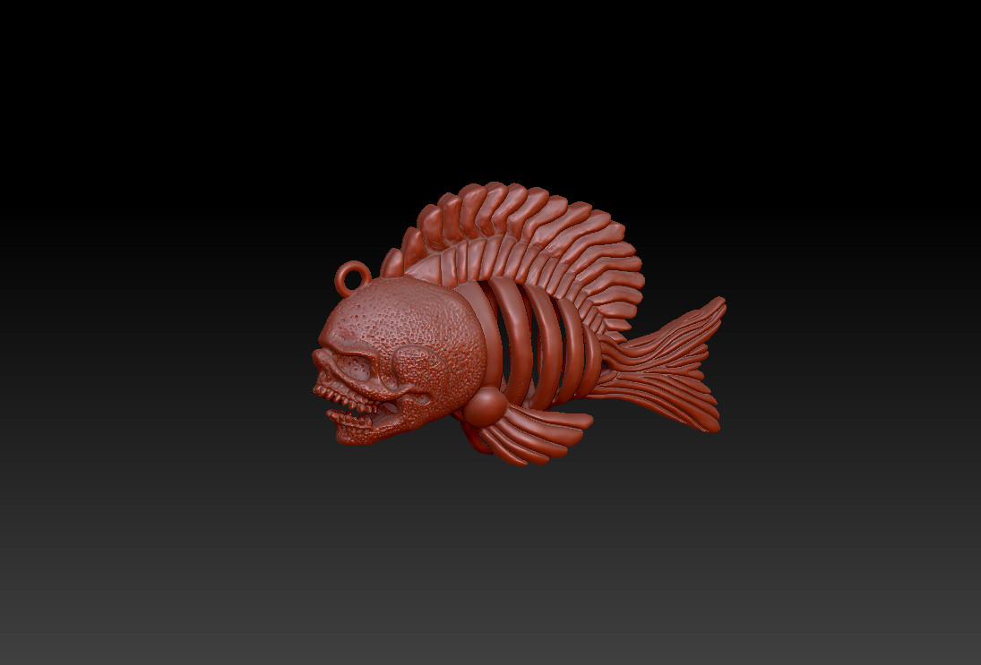 STL file fishbone pendant 💍・3D printing template to download・Cults