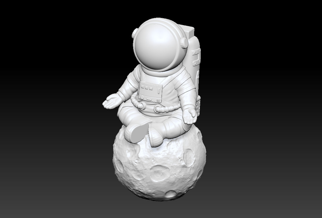 STL file moon astronauts・Design to download and 3D print・Cults