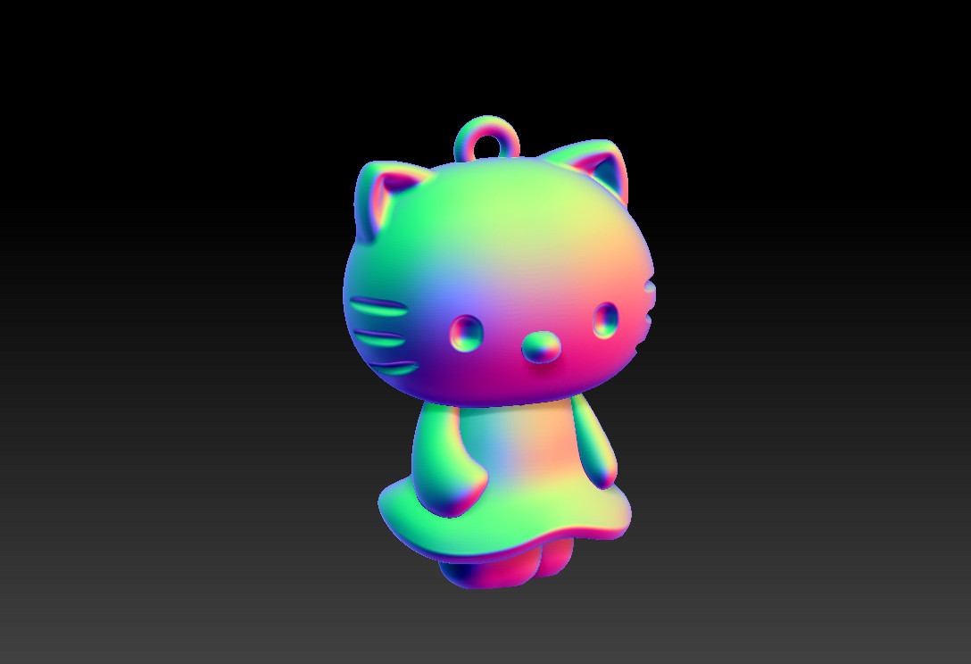 STL file Hello Kitty pendant 2・3D printer design to download・Cults