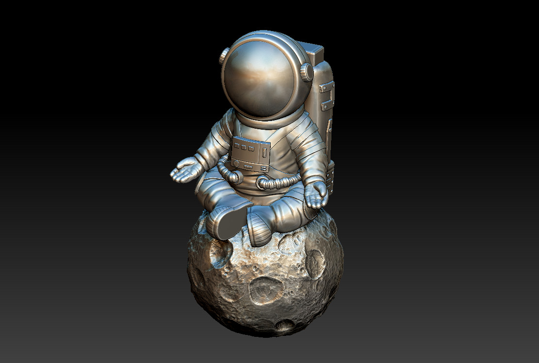 STL file moon astronauts・Design to download and 3D print・Cults