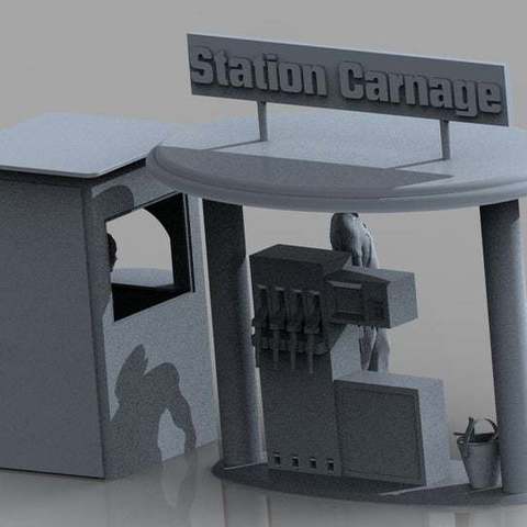 Download 3D printing models RC 1/10 petrol station ・ Cults