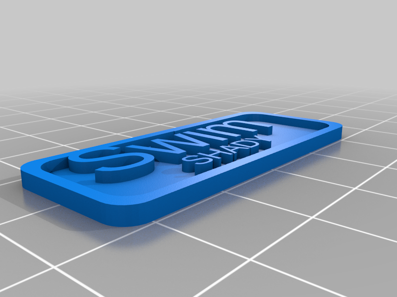 Free STL file swim shady tag・3D printable model to download・Cults