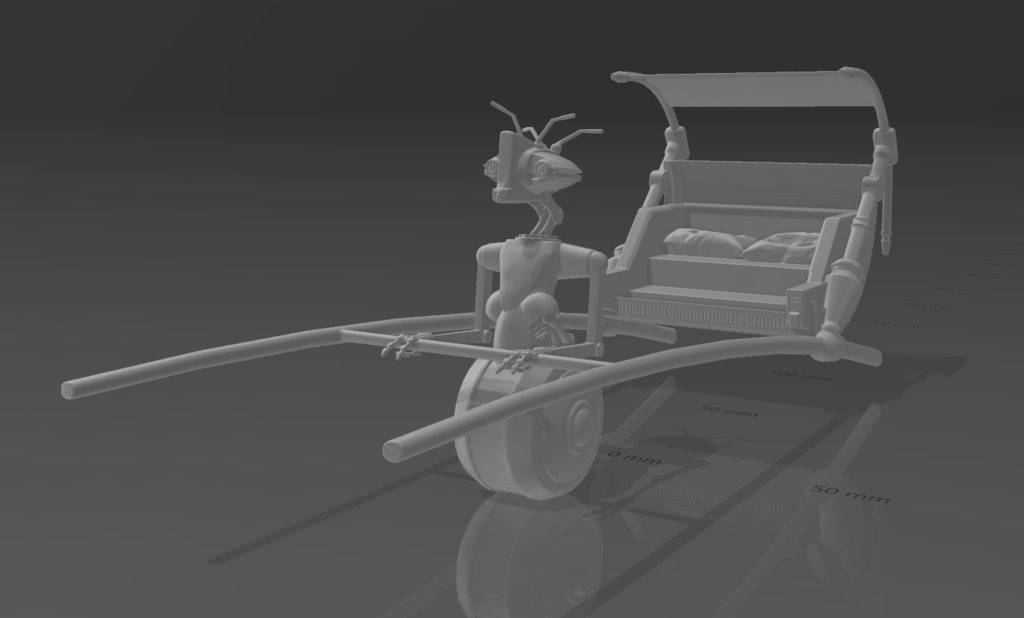 Free STL file Rickshaw Droid with Cart - Book of Boba Fett・3D printer ...