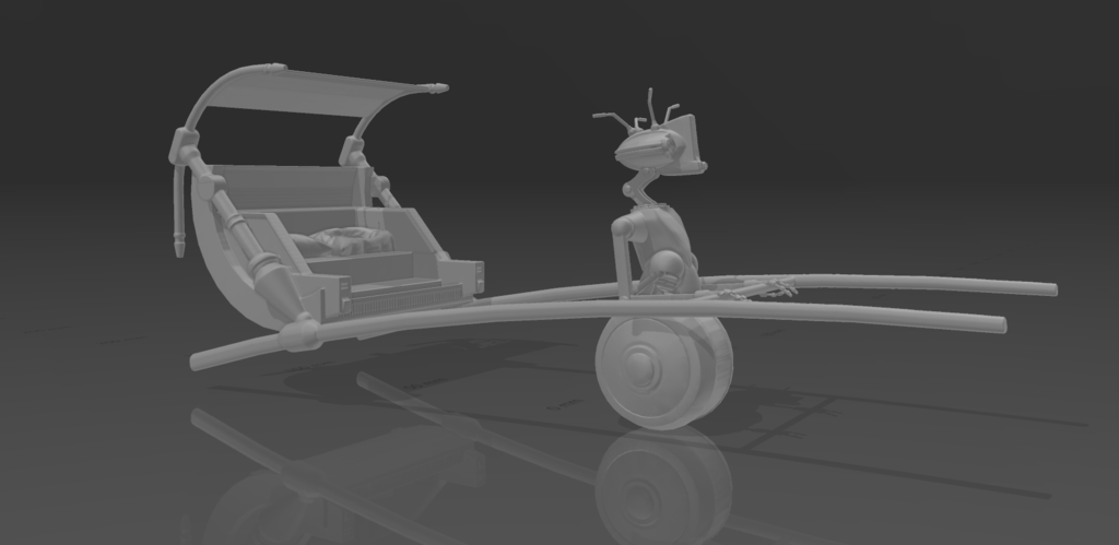 Free STL file Rickshaw Droid with Cart - Book of Boba Fett・3D printer ...