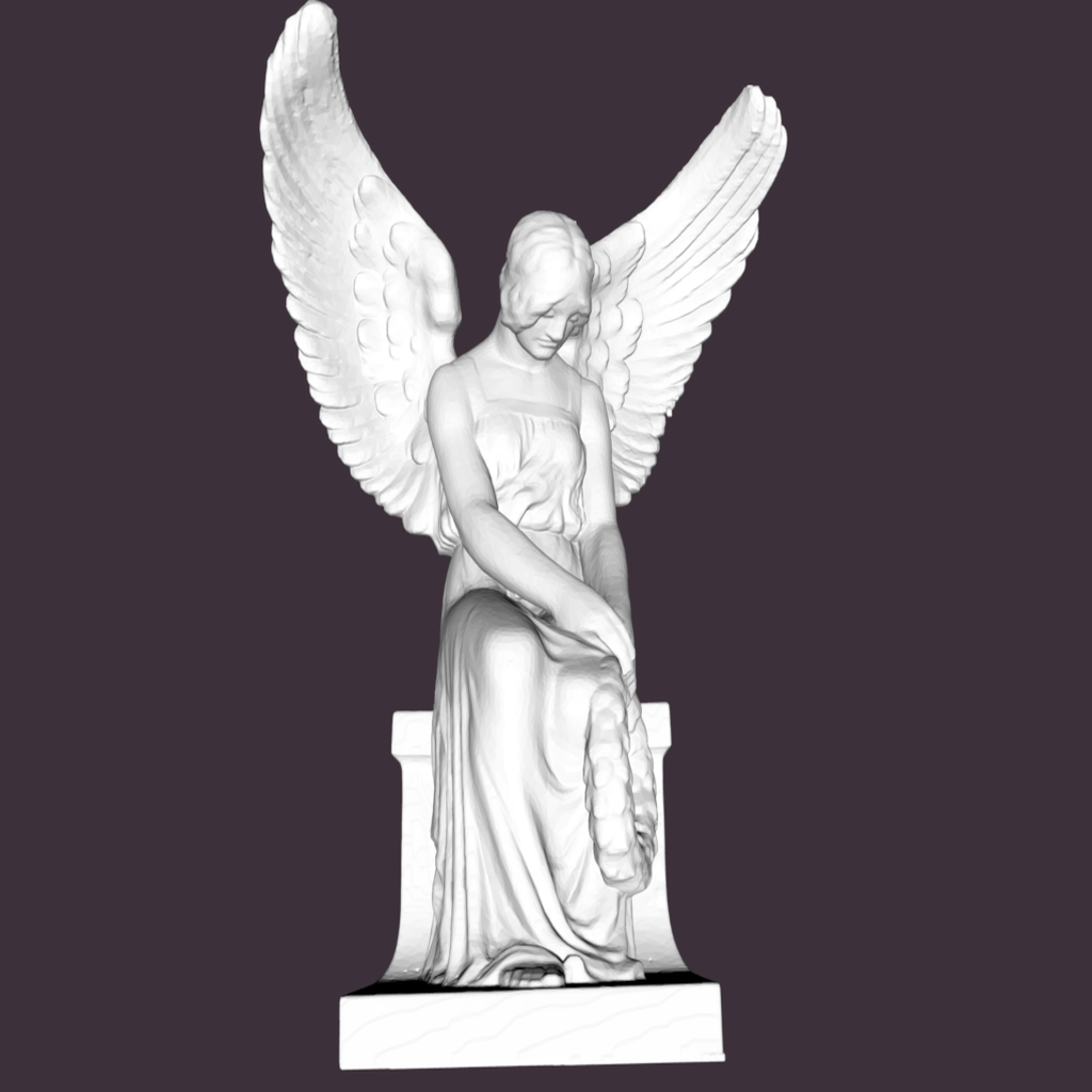 Free STL file Angel Sitting with Wreath・3D printing template to ...