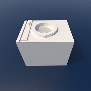 STL file washing machine・3D printable model to download・Cults
