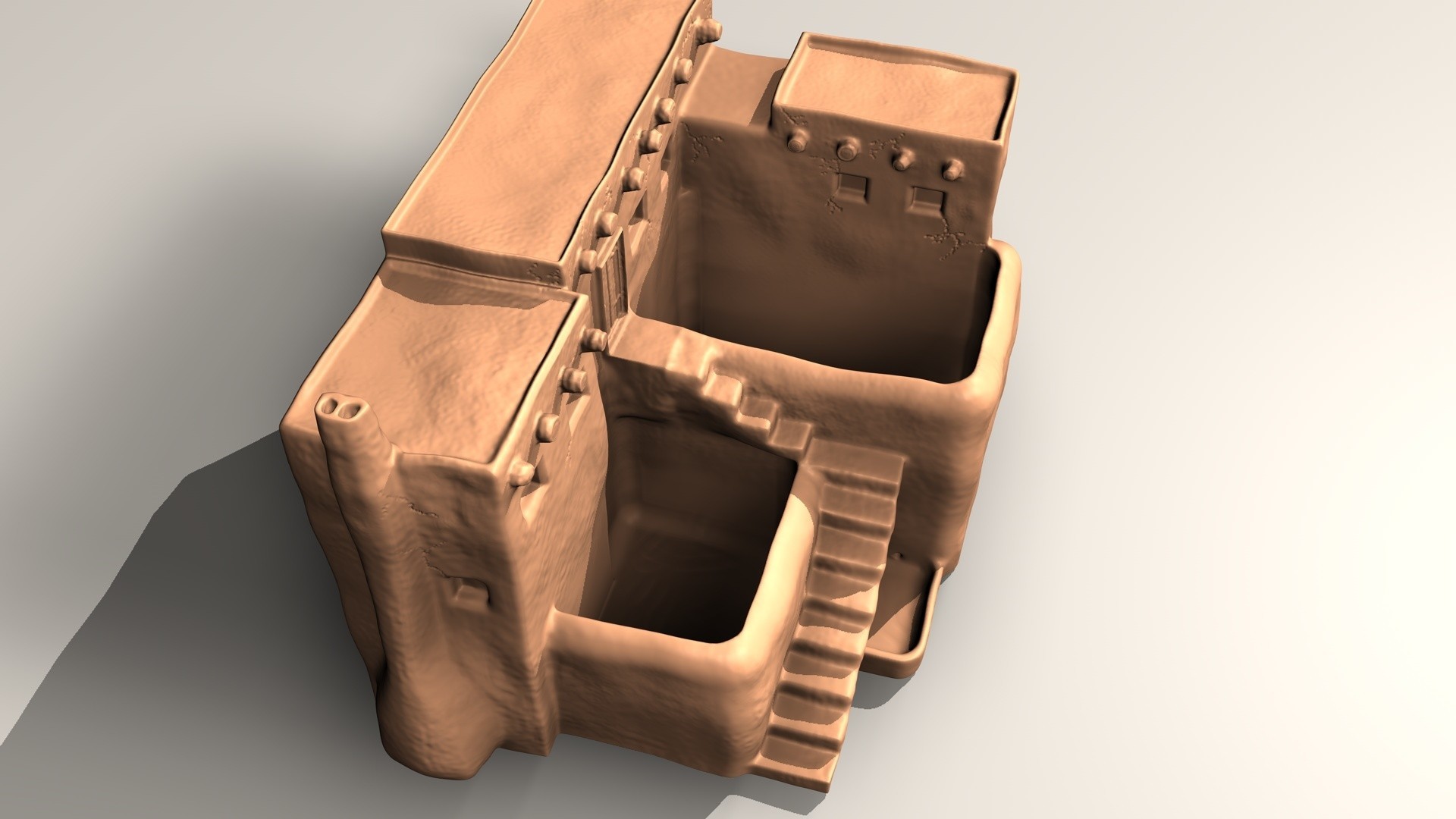 STL file Pueblo desk pot・Design to download and 3D print・Cults