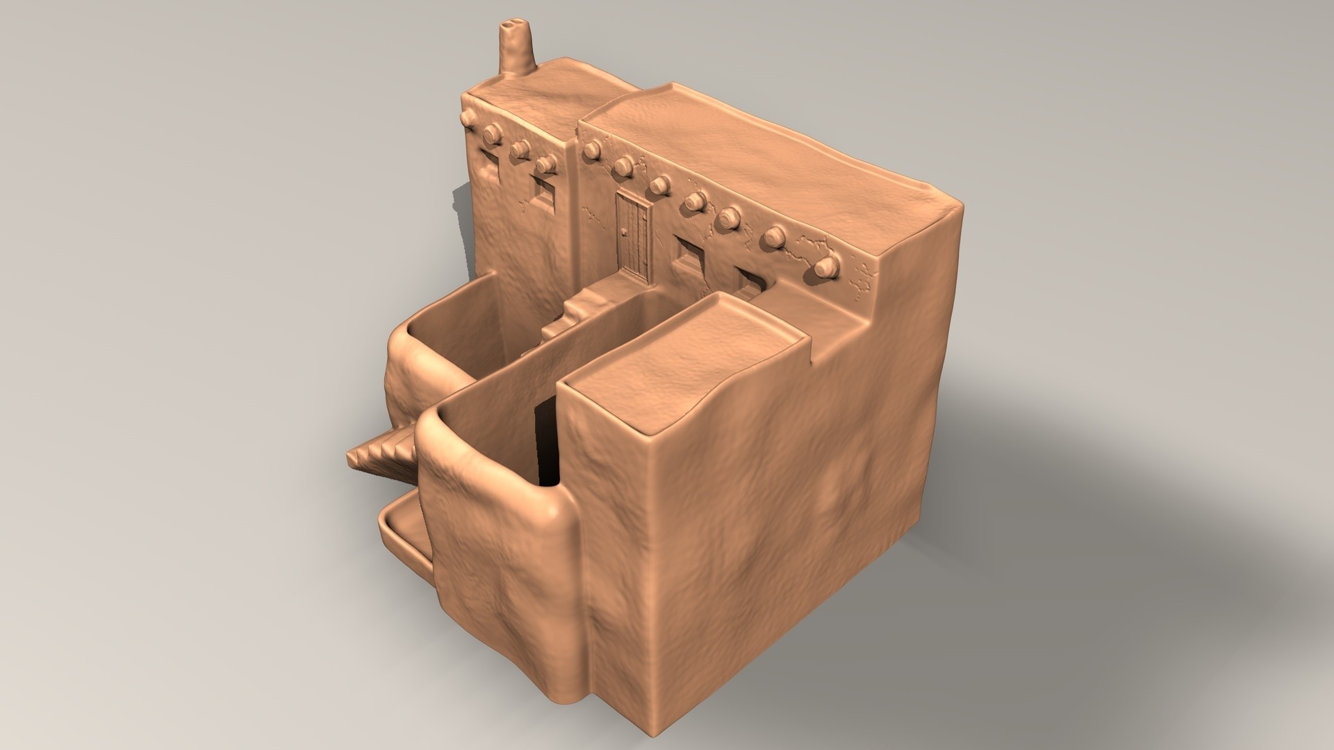 STL file Pueblo desk pot・Design to download and 3D print・Cults