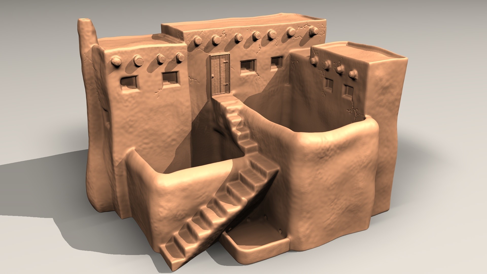 STL file Pueblo desk pot・Design to download and 3D print・Cults