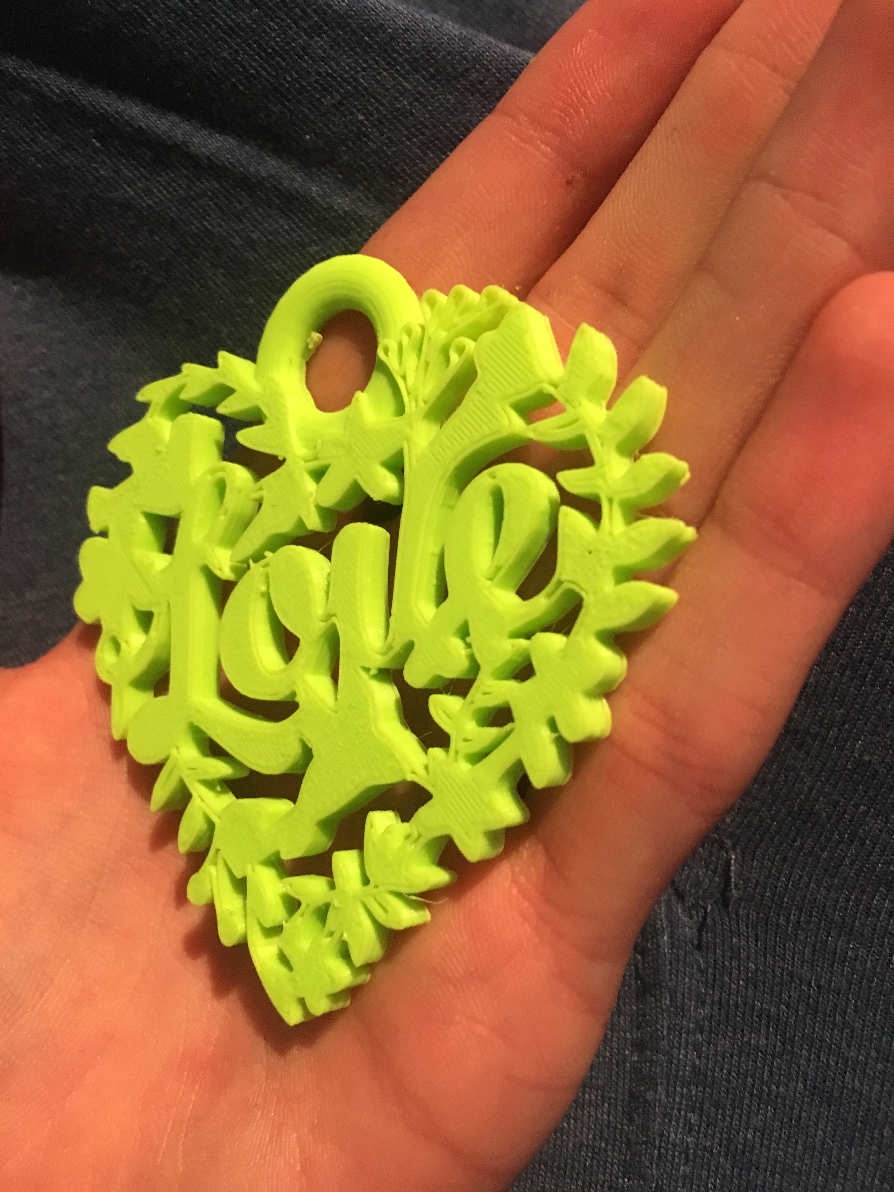 3D printed Love key ring • made with Cube・Cults