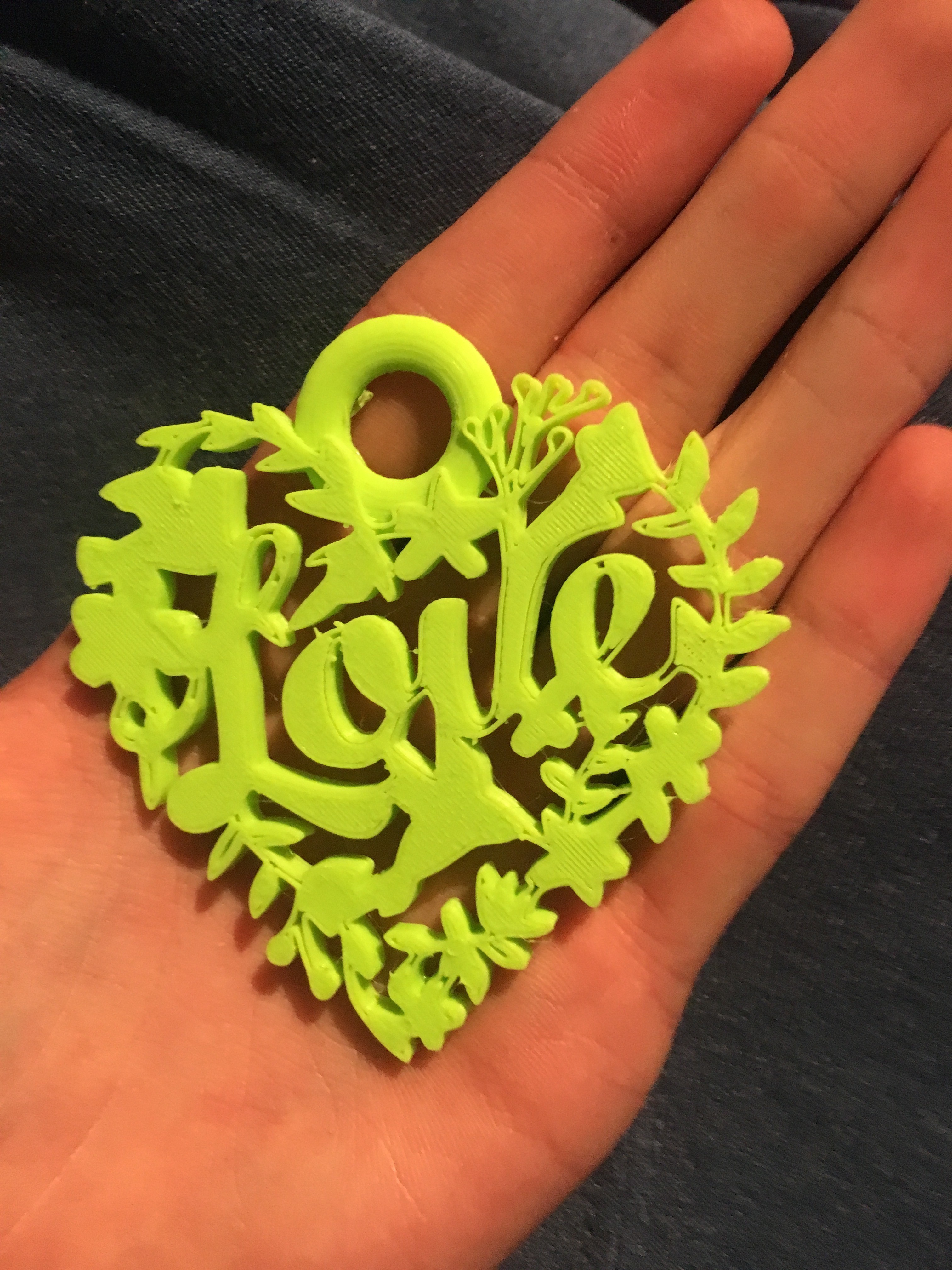 3D printed Love key ring • made with Cube・Cults